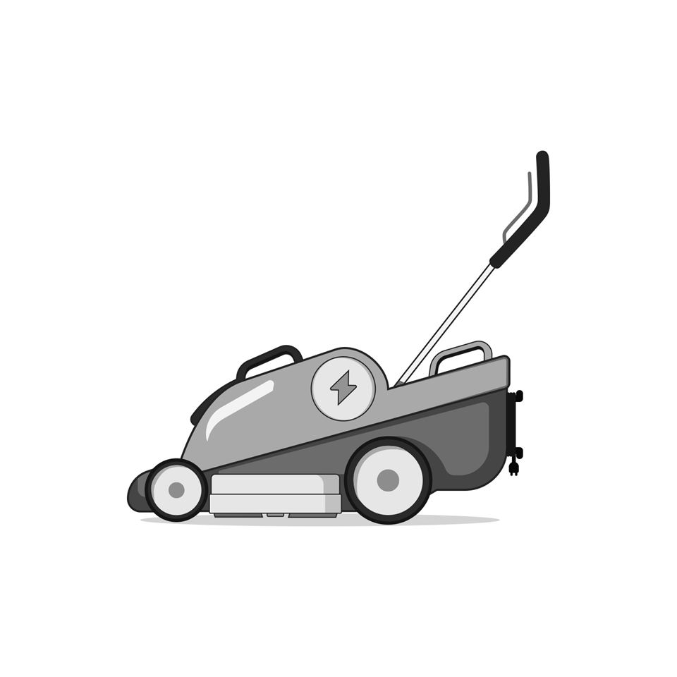 Lawn Mower Logo Black And White